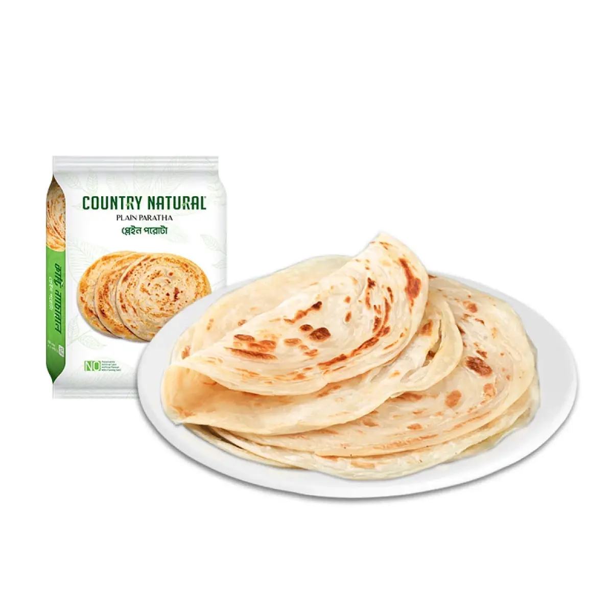 Country Natural Plain Paratha - 20 pcs