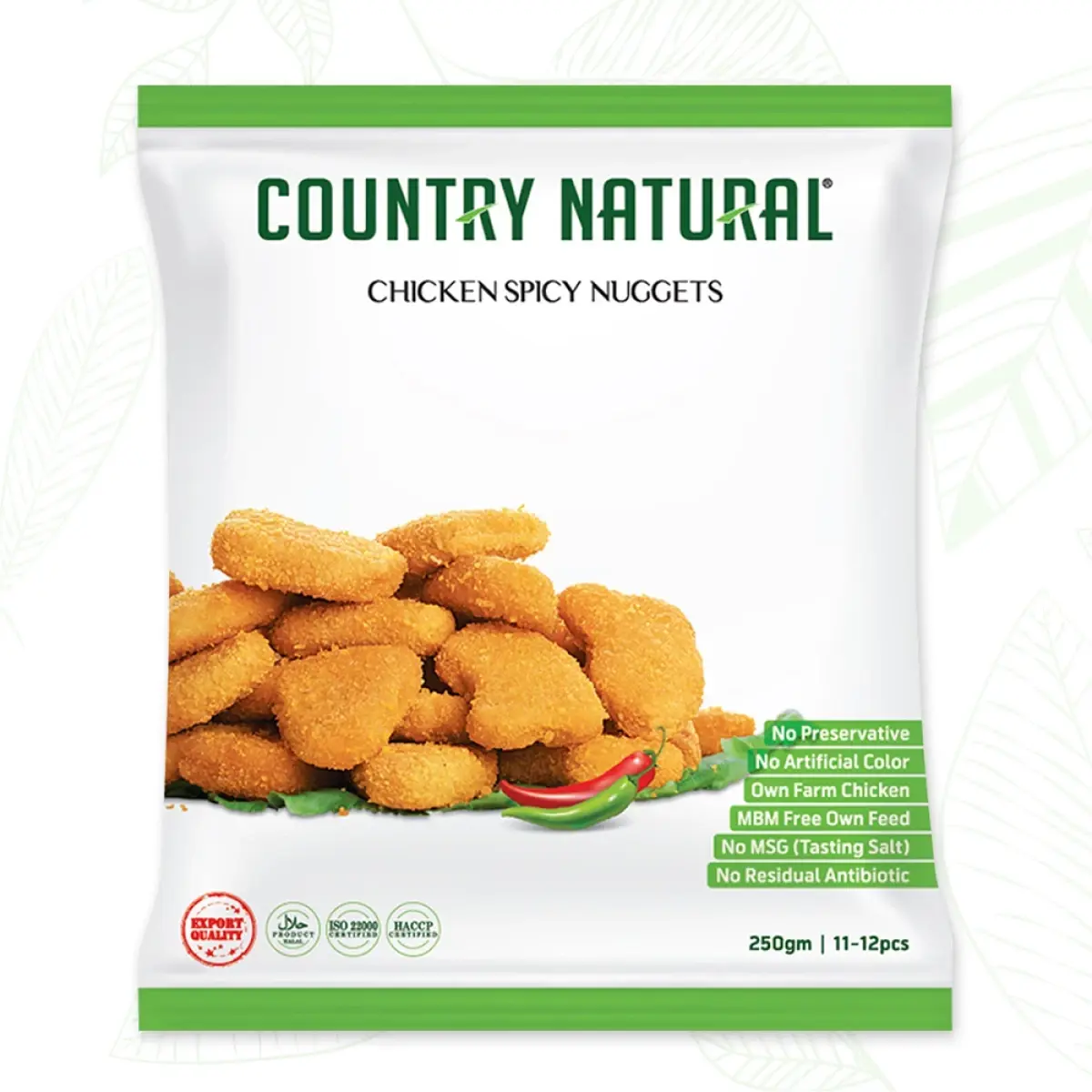 Country Natural Chicken Spicy Nuggets 11-12 Pcs